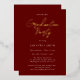 Red Gold Modern Calligraphy Graduation Party Foil Invitation | Zazzle