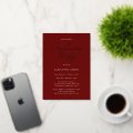 Red Gold Modern Calligraphy Graduation Party Foil Invitation | Zazzle