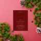 Red Gold Modern Calligraphy Graduation Party Foil Invitation | Zazzle