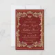 Red & Gold Ornate Elegant Wedding Invitation | Zazzle