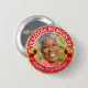 Red & Gold Roses Elegant Memorial Funeral Photo Button | Zazzle