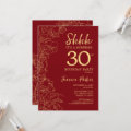 Red Gold Surprise 30th Birthday Invitation | Zazzle