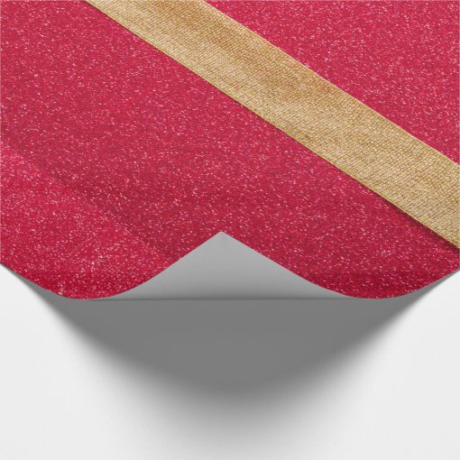 Red Gold Wrapping Paper | Zazzle