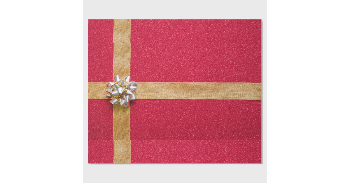 Red Gold Wrapping Paper | Zazzle