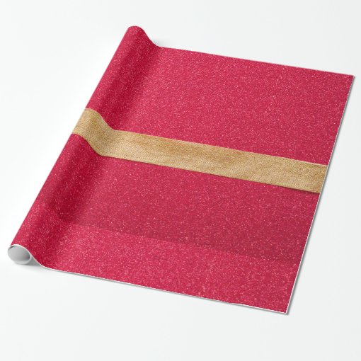 Red Gold Wrapping Paper | Zazzle