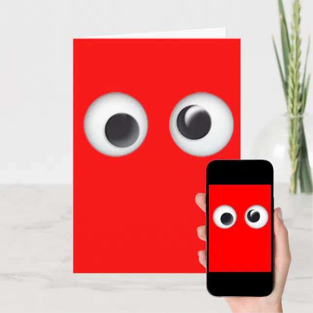 Red Googly Eyes Valentine's Day Card | Zazzle