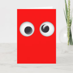 Red Googly Eyes Valentine's Day Card | Zazzle