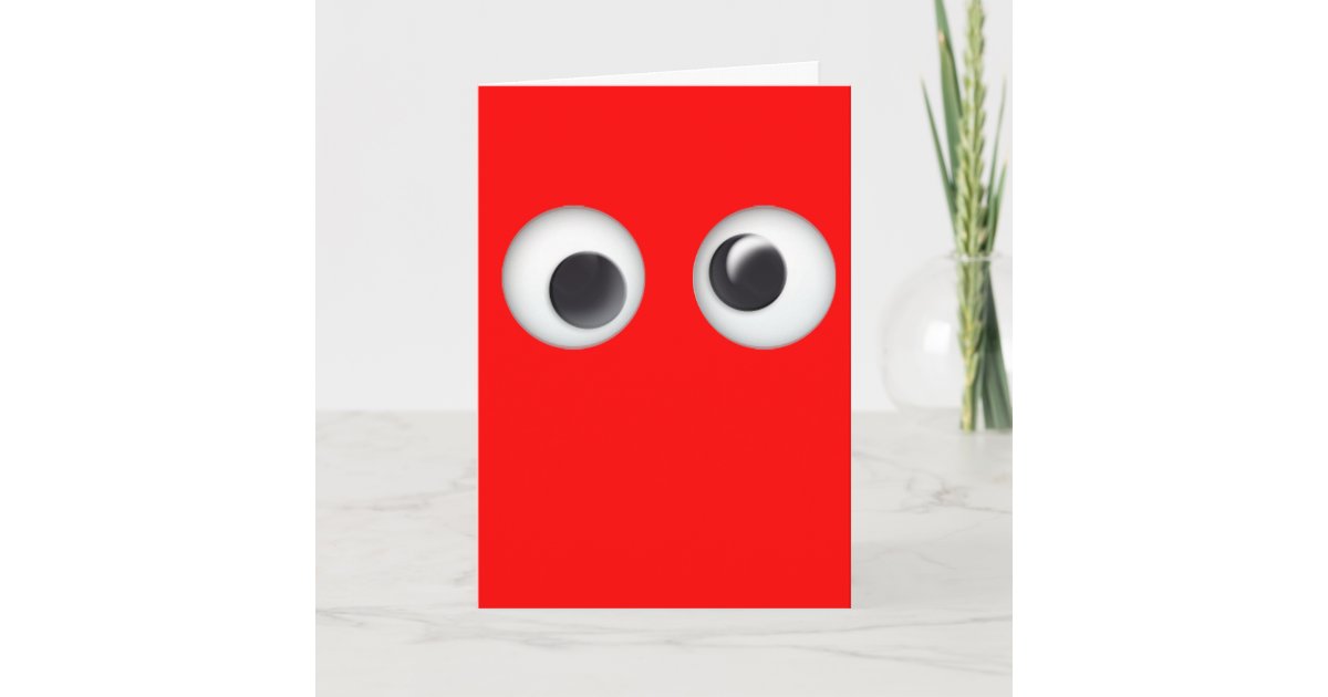 Red Googly Eyes Valentine's Day Card | Zazzle
