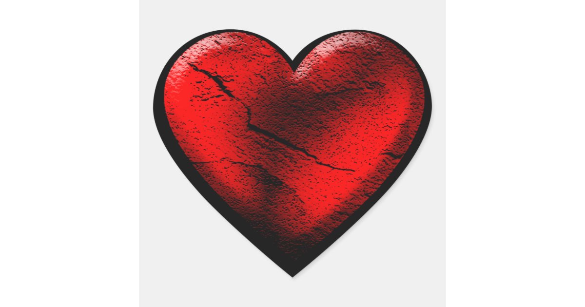 Red Goth Heart Sticker | Zazzle