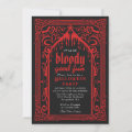Red Gothic Vampire Cathedral Halloween Invitation | Zazzle