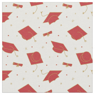 Blue Graduation Cap Toss Fabric | Zazzle.com