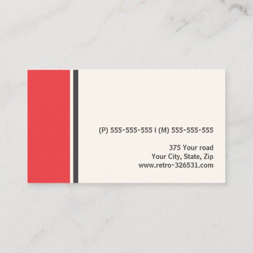 Red gray border modern stylish business card | Zazzle