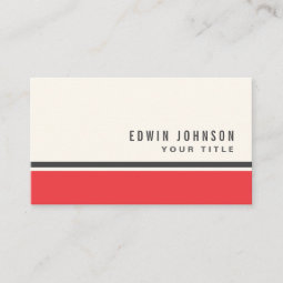 Red gray border modern stylish business card | Zazzle
