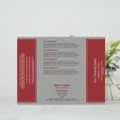 Red Gray Simple Border Brochure | Zazzle