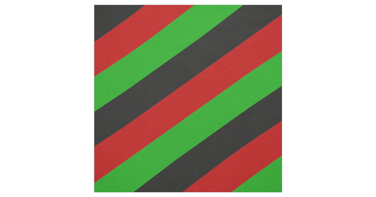 Red, green and black striped pattern fabric | Zazzle