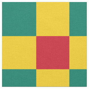 Green and yellow checkerboard pattern fabric | Zazzle