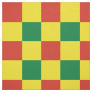 Red and blue checkerboard pattern fabric | Zazzle