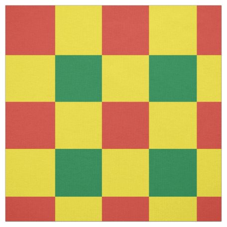 Green and yellow checkerboard pattern fabric | Zazzle