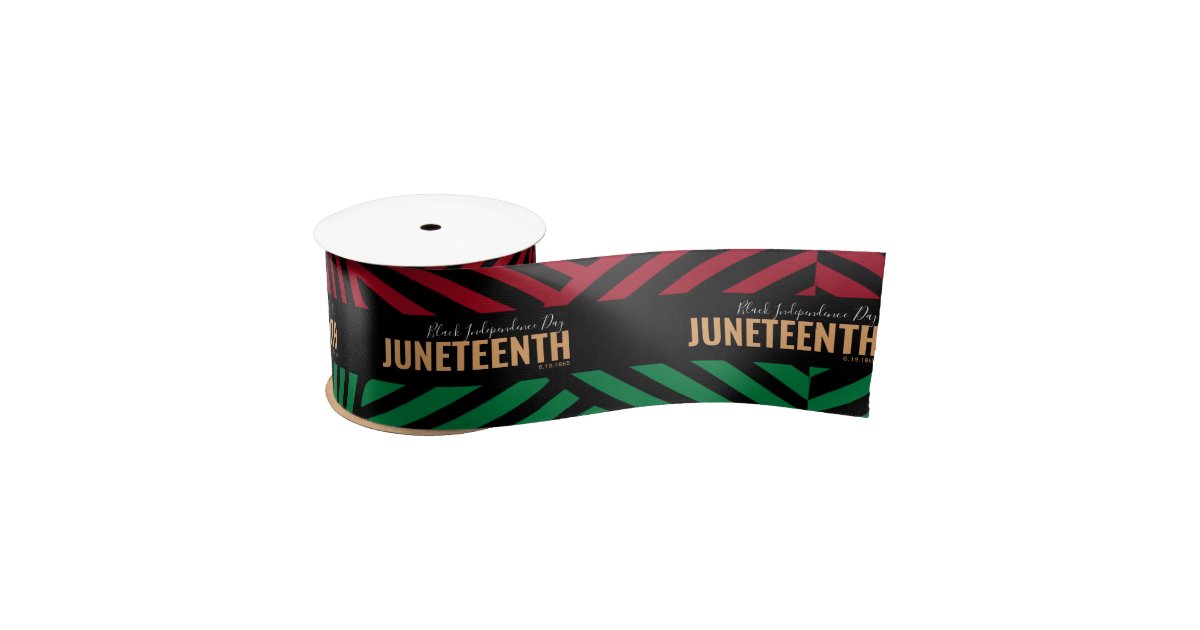 red green Black Independence Day June19 Juneteenth Satin Ribbon | Zazzle