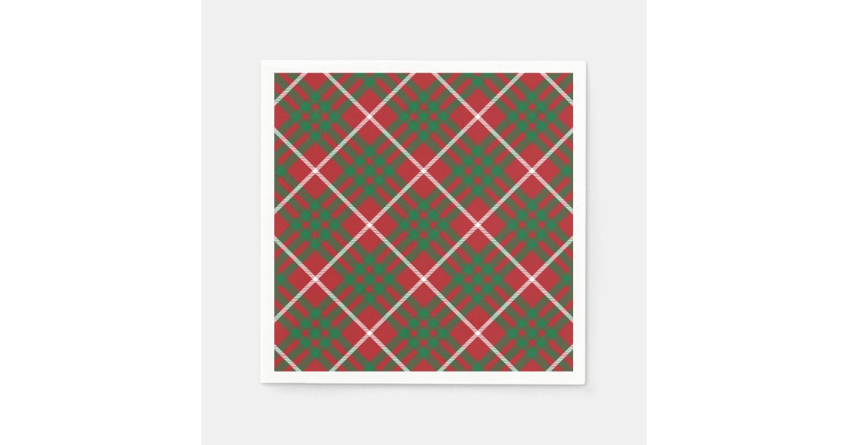 Red & Green Check Napkins | Zazzle