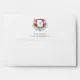 Red & Green Classic Christmas Crest Envelope | Zazzle