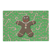 Red Green Gingerbread Man Christmas Name Michael Placemat | Zazzle
