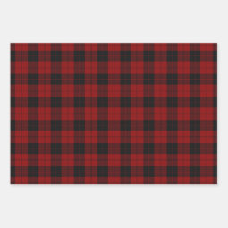 Red Green Gold Buffalo Plaid Check Tartan Patterns Wrapping Paper ...