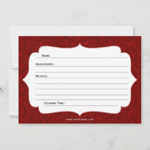 Red & Green Holiday Cookie swap Invite recipe card | Zazzle
