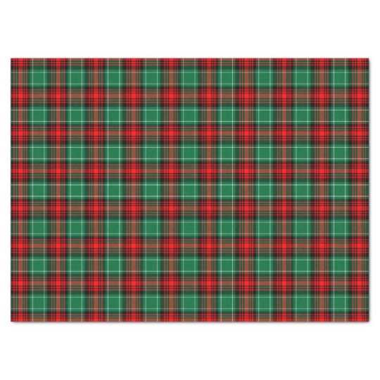 Red Green Holiday Plaid Pattern Tissue Paper | Zazzle.com