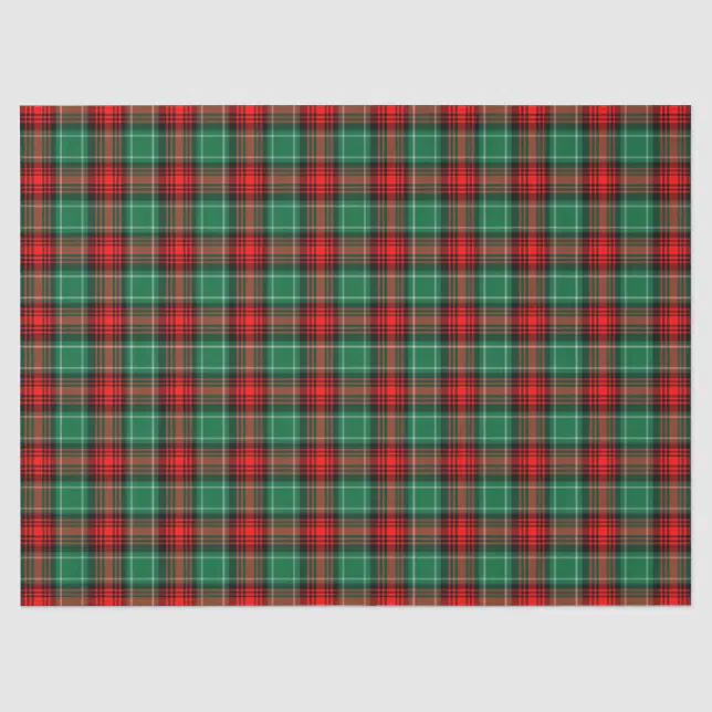 Red Green Holiday Plaid Pattern Tissue Paper | Zazzle