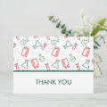 Red Green Laboratory Science Business Logo Thank You Card | Zazzle