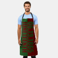 Red Green Pan African June 19 Juneteenth Apron | Zazzle