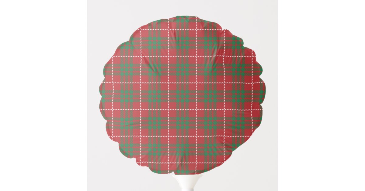 Red & Green Plaid Balloon | Zazzle