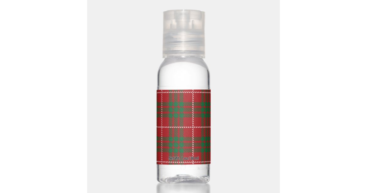 Red & Green Plaid Hand Sanitizer | Zazzle