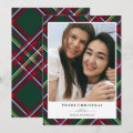 Red Green Plaid Merry Christmas Photo Holiday Card | Zazzle