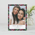 Red Green Plaid Merry Christmas Photo Holiday Card | Zazzle