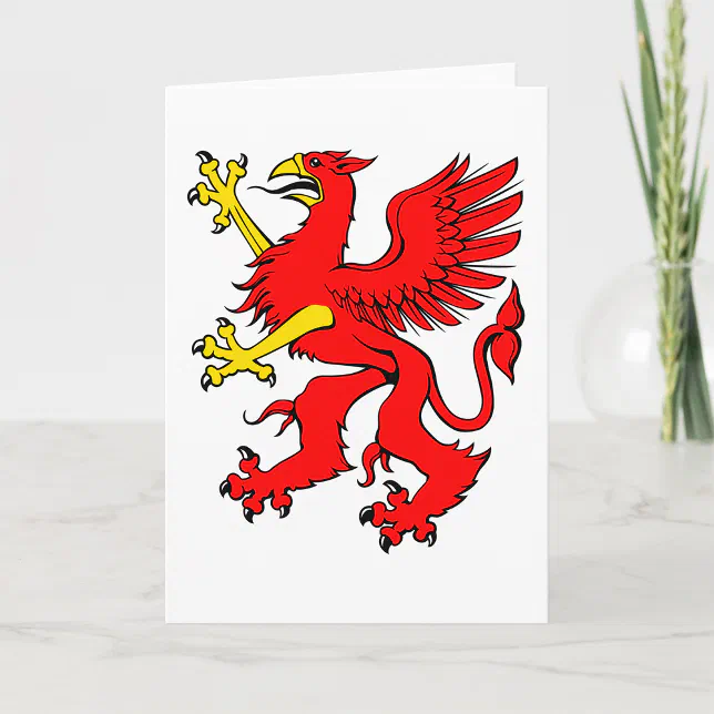 Red Griffin Greeting Cards | Zazzle