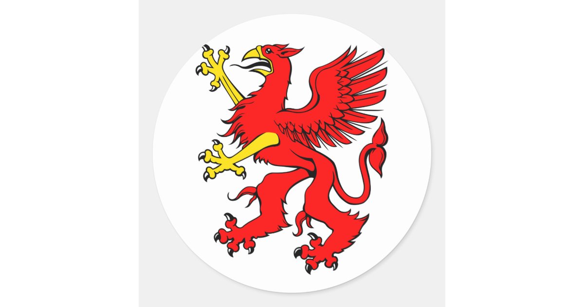 Red Griffin Stickers | Zazzle