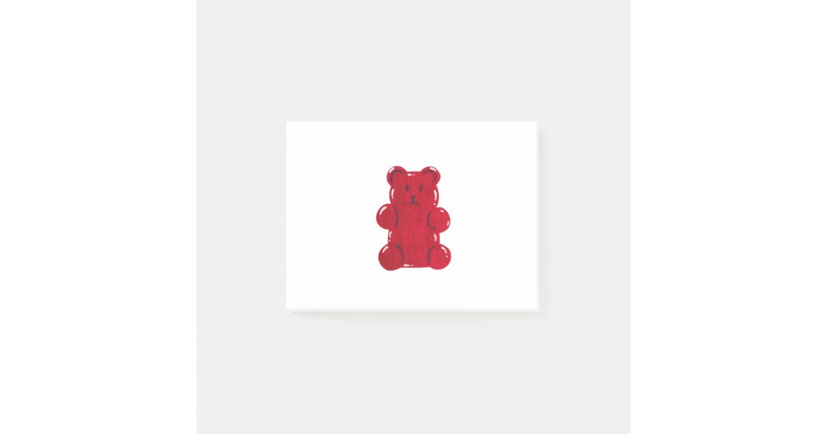 red gummy bear post-it notes | Zazzle