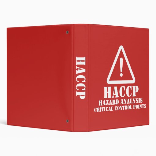 Red HACCP Hazard Analysis Binder | Zazzle