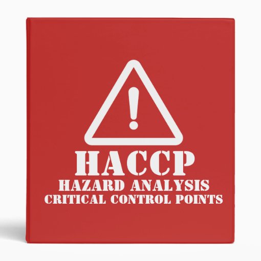 Red HACCP Hazard Analysis Binder | Zazzle