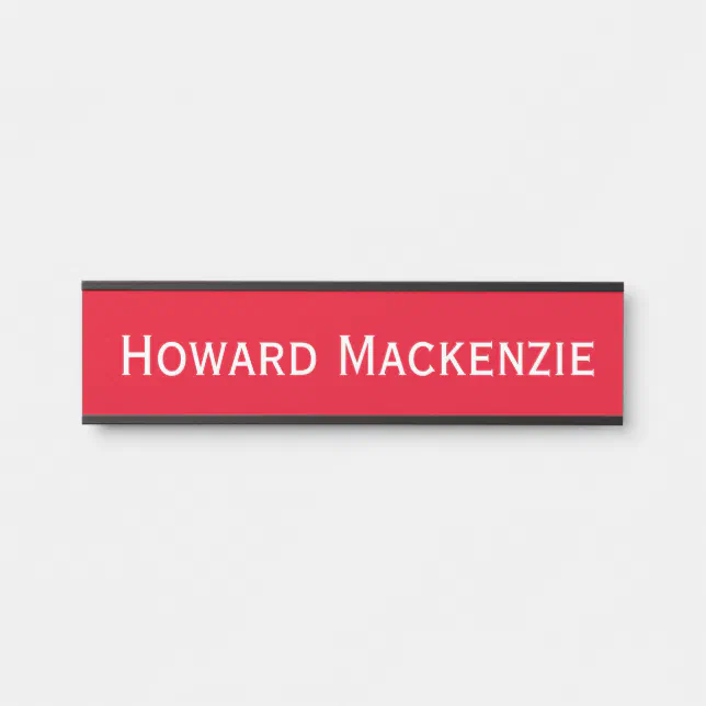 Red Hanging Door Sign Name Plate | Zazzle