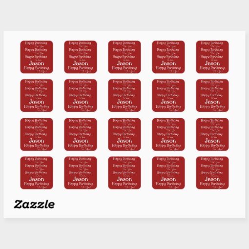 Red Happy Birthday Song Stickers | Zazzle