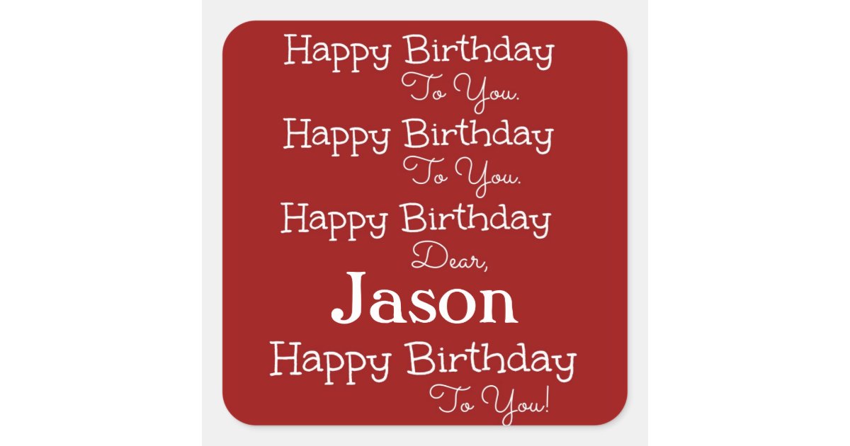 Red Happy Birthday Song Stickers | Zazzle