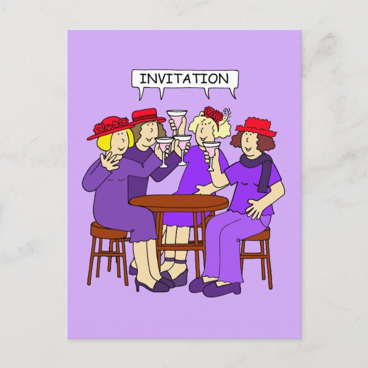 Red Hat Ladies Invitation | Zazzle