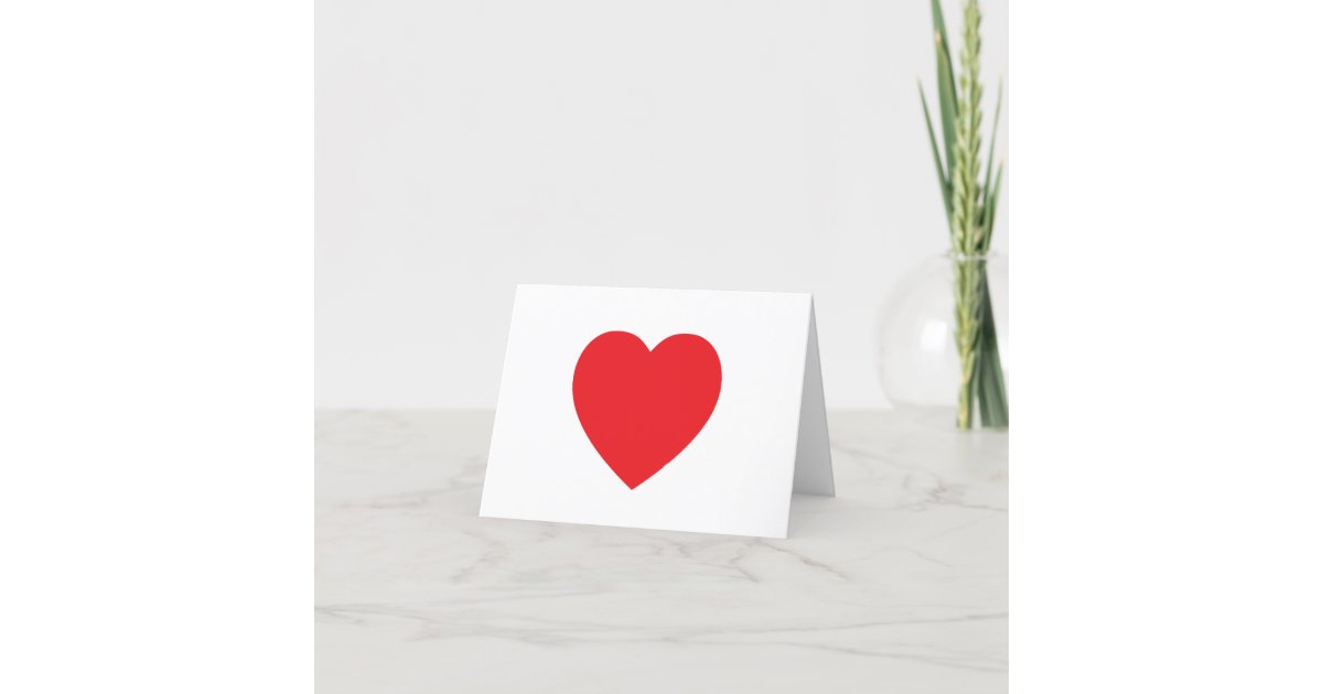 Red Heart Blank Note Card | Zazzle