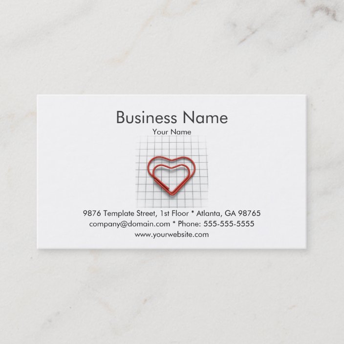 Red Heart Business Card Template | Zazzle.com