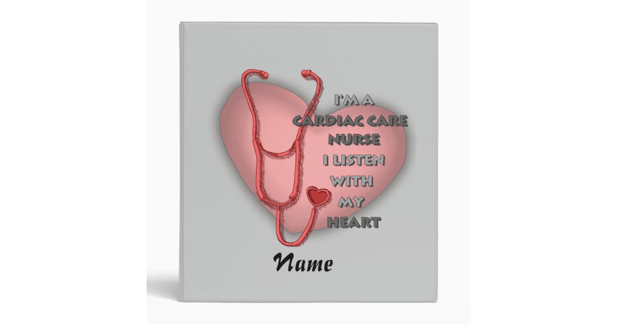 Red Heart Cardiac Care nurse Binder | Zazzle
