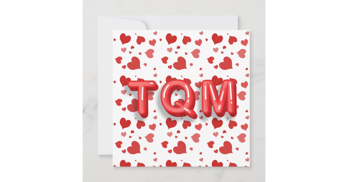 Red Heart Confetti TQM 3d Letters | Zazzle