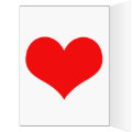 Red Heart Cute Valentine's Day Blank Plain Big Card | Zazzle